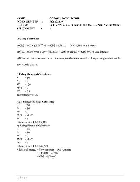 Term Assignment 1 Development Economics Warning Tt Undefined Function 32 Name Godwin