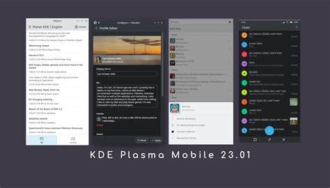 Kde推出plasma Mobile 2301，改进手势导航、锁屏和应用程序 Linuxeden开源社区