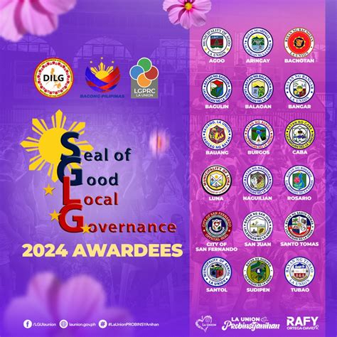 Seal Of Good Local Governance 2024 Awardees Provincial Government Of