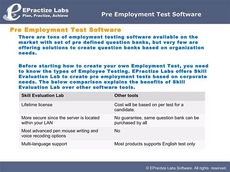 Pre Employment Test Software Ppt