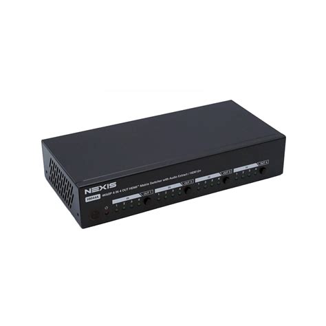 4k60 4 In 4 Out Hdmi Matrix Switcher With Audio Hdr10 Support