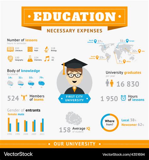 Education Infographic Design Template Royalty Free Vector