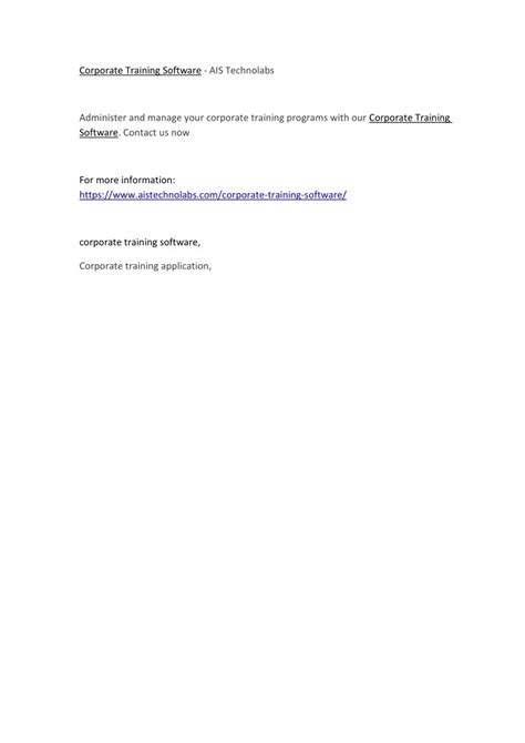 Ppt Corporate Training Software Ais Technolabs Powerpoint