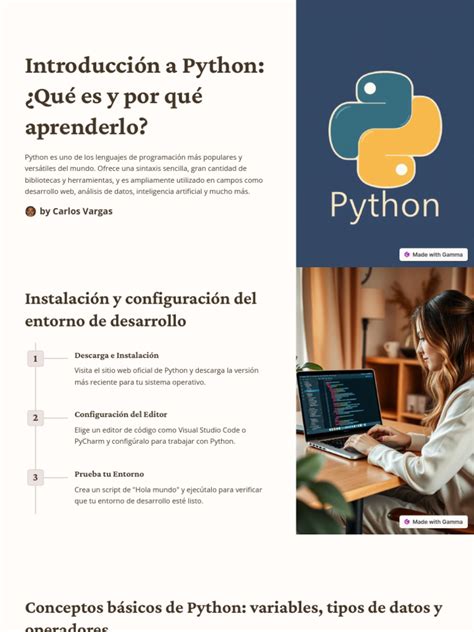 Introducción A Python Guía Básica Pdf Python Lenguaje De