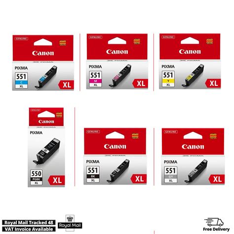Genuine Canon Pgi 550xl And Cli 551xl Ink Cartridges For Mg7550 Mg7150