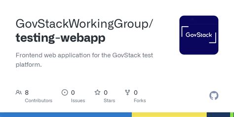 GitHub GovStackWorkingGroup Testing Webapp Frontend Web Application For The GovStack Test