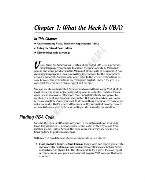 Pdf Chapter 1 What The Heck Is Vba574 Finding Vba Code To Create
