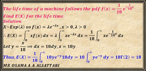 Expectation Of Exponential Distribution Life Time Exams Statistics