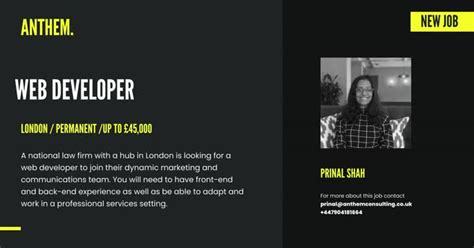 Prinal Shah On Linkedin 🕸 Unique Web Developer Role 🕸 Are You A Web Developer That Has…