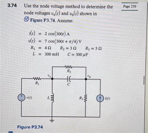 Solved 3 74 Use The Node Voltage Method To Determine The Chegg Com