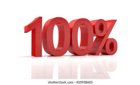 3d Red 100 Hundred Percent Sign Stock Illustration 2241263501