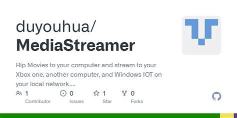 GitHub Duyouhua MediaStreamer Rip Movies To Your Computer And Stream To Your Xbox One