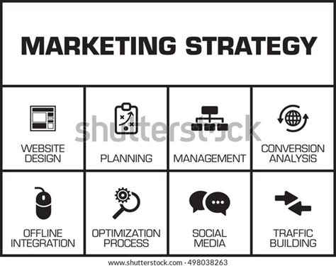 Marketing Strategy Chart Keywords Icons Stock Vector Royalty Free 498038263 Shutterstock