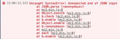 Javascript 1 Uncaught Syntaxerror Unexpected End Of Json Input