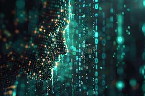 A Vertical Ai Illustration Of Binary Code Flowing Down Designed To Showcase The Matrix Theme In