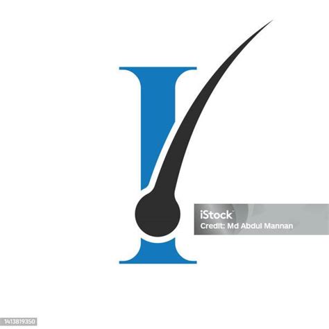 I 편지 벡터 템플릿에 헤어 트리트먼트 로고 피부과 로고 디자인 헤어 케어 치료 비듬 방지 플레이크 아이콘 비듬 방지 오일 기호