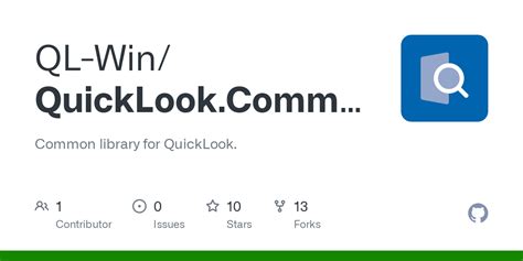 github ql win quicklookmon common library for quicklook