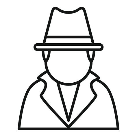 Security Agent Icon Outline Vector Secret Service 15155232 Vector Art At Vecteezy