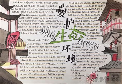 保护环境手抄报 爱护生态环境小报 第2页 毛毛简笔画