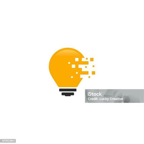 현대 기술 전구 로고 디자인 개념 픽셀 기술 전구 아이디어 로고 템플릿 0명에 대한 스톡 벡터 아트 및 기타 이미지 0명