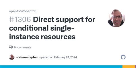 Direct Support For Conditional Single Instance Resources · Issue 1306