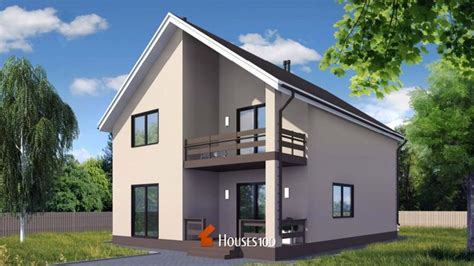 A 172 Проект простого дома с мансардой Проекты домов и коттеджей в Москве