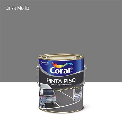 Tinta Piso Cinza Médio 36l Galão Coral Navaltec