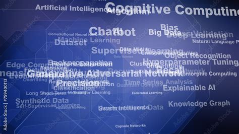 Ai Algorithm Creating Abstract Background With Artificial Intelligence Texts Using Machine