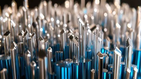 Microscopic View Of Computer Chip Architecture Transformed Into A Cityscape Rendered In Metallic