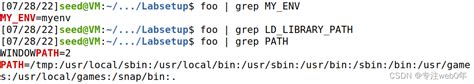 environment variable and setuid seed 的root密码 csdn博客