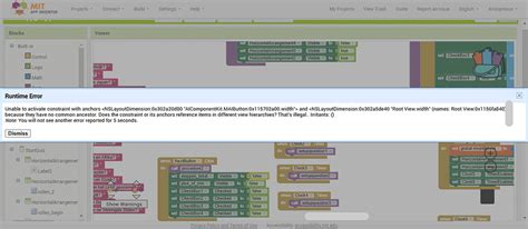 Unable To Activate Constraint With Anchors Error Many Consecutive And