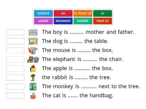 Match The Correct Preposition Match Up