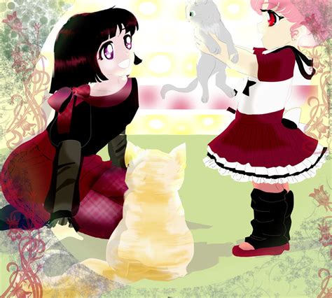 Hotaru Chibiusa And Cats By Kika777 On Deviantart