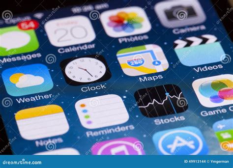 Close Up View Of The Interface Of IOS On An IPhone Editorial Stock Image Image Of Touchscreen