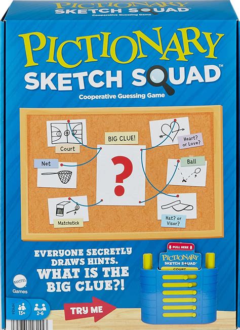 Pictionary Sketch Squad Cooperative Party Game For Adults