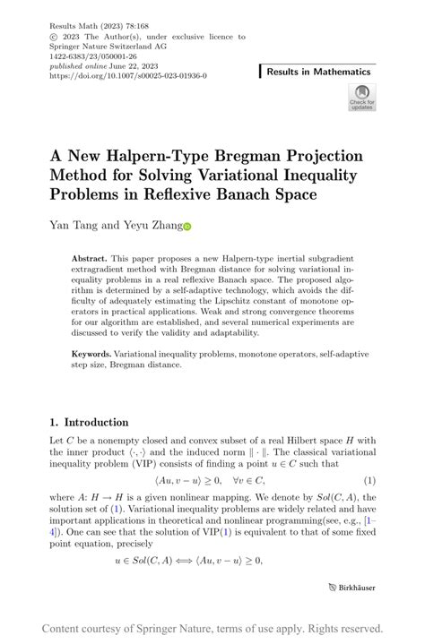 A New Halpern Type Bregman Projection Method For Solving Variational