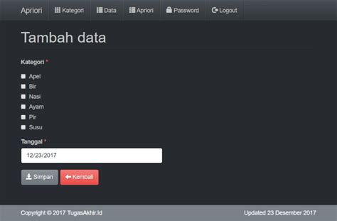 Source Code Data Mining Apriori Codeigniter Ahzafani Media
