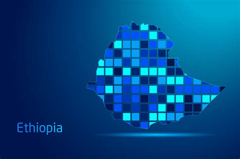 에티오피아 네트워크 디지털 기술 그래픽 일러스트레이션의 개념 블루 색상 인터넷 미래 개념도 가상현실에 대한 스톡 벡터 아트 및 기타 이미지 Istock