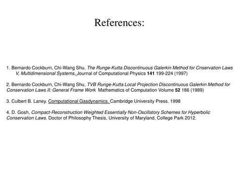 Ppt Discontinuous Galerkin Methods For Solving Euler Equations Powerpoint Presentation Id