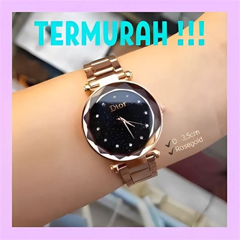 Jual Cod Jam Tangan Wanita Rantai Dengan Mata Diamond Pengiriman Jakarta Model Murah