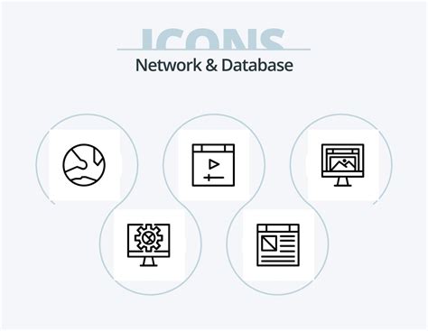 network and database line icon pack 5 icon design network connection