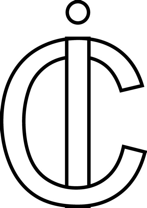 Logo Sign Ic Ci Icon Sign Interlaced Letters C I 28136168 Vector Art At Vecteezy