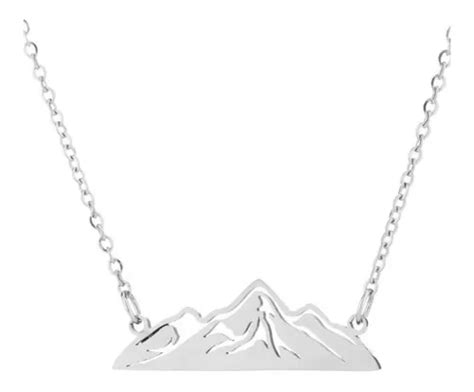 Collar Montaña De Nieve Unisex Fabricado Joya En Plata Cuotas Sin Interés