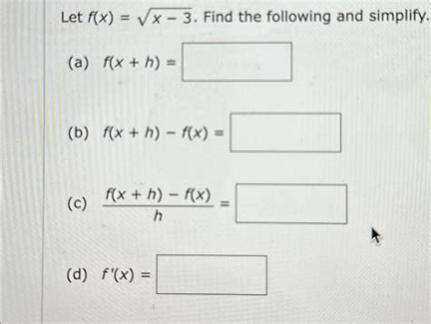 Solved Let F X X Find The Following And Chegg Com
