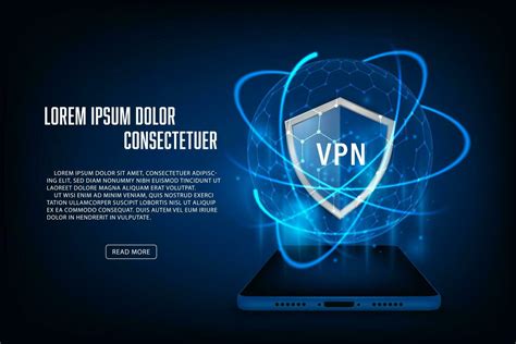 Vector Global Network Vpn Connection Concept Mobile Security Internet