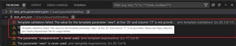 the validation error doesn t go away after giving a new parameter a