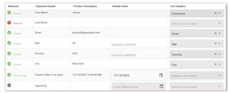Csvtableheadermatcher Blazor Component To Make Importing Data Through