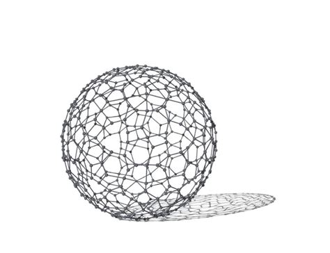 Abstract Sphere Wireframe Molecular Lattice Isolated On White B — Stock Vector © Eestingnef