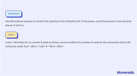 solved use dimensional analysis to convert the quantity to the