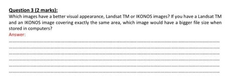 Solved Question Mark The Pixel Size Of Landsat TM Chegg
